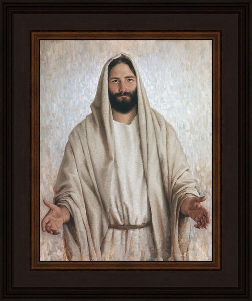 Welcome Home by Dan Wilson depicting Christ with outstretched arms with ...